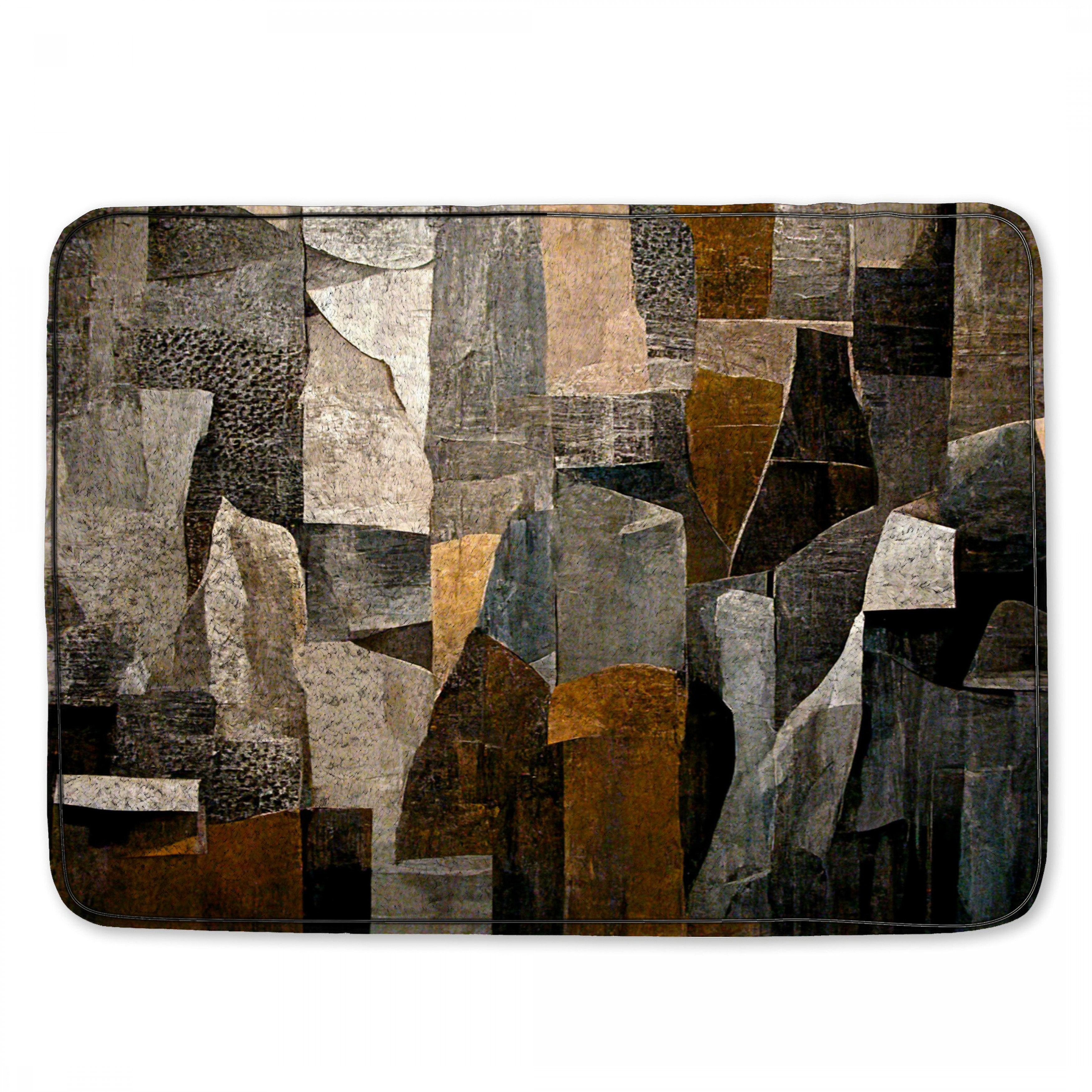 East Urban Home Abstract Bath Mat Art Bathroom Decor Modern | Wayfair