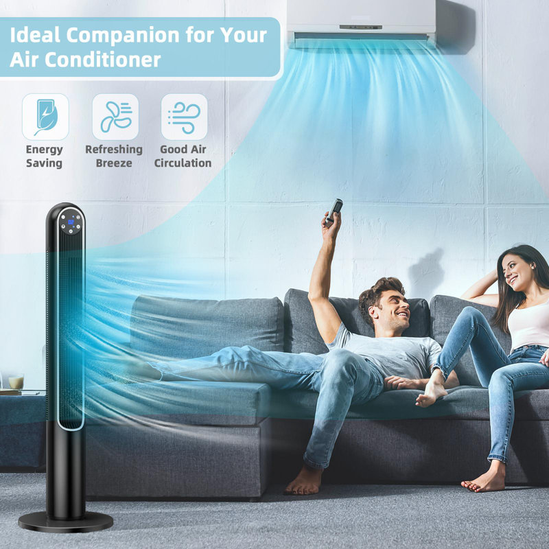 Giantex Tower Fan With Remote Control, Quiet Cooling Fan With 3 Wind ...