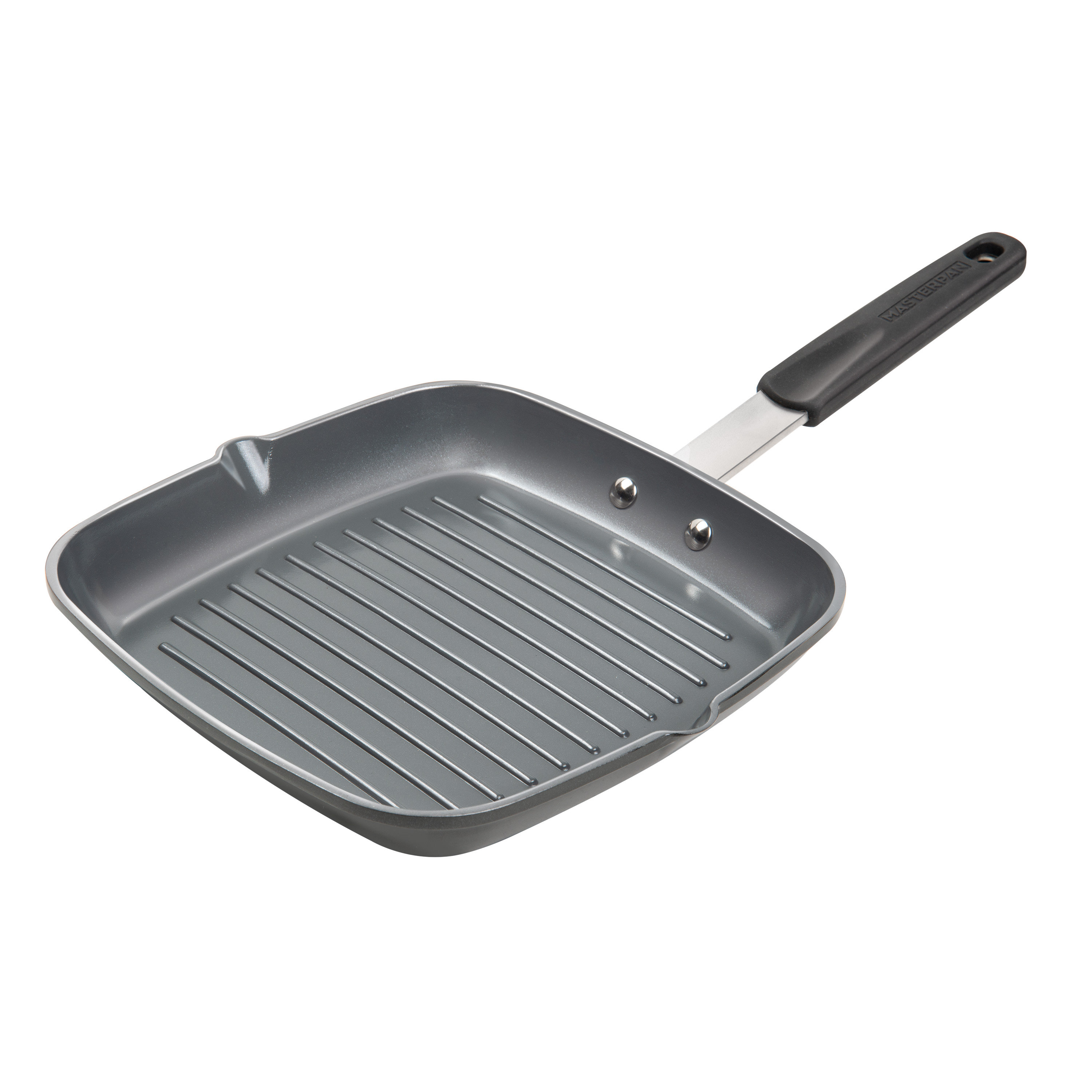 MasterPan Inc. GRILL PAN, NON-STICK ALUMINIUM COOKWARE WITH STAINLESS ...