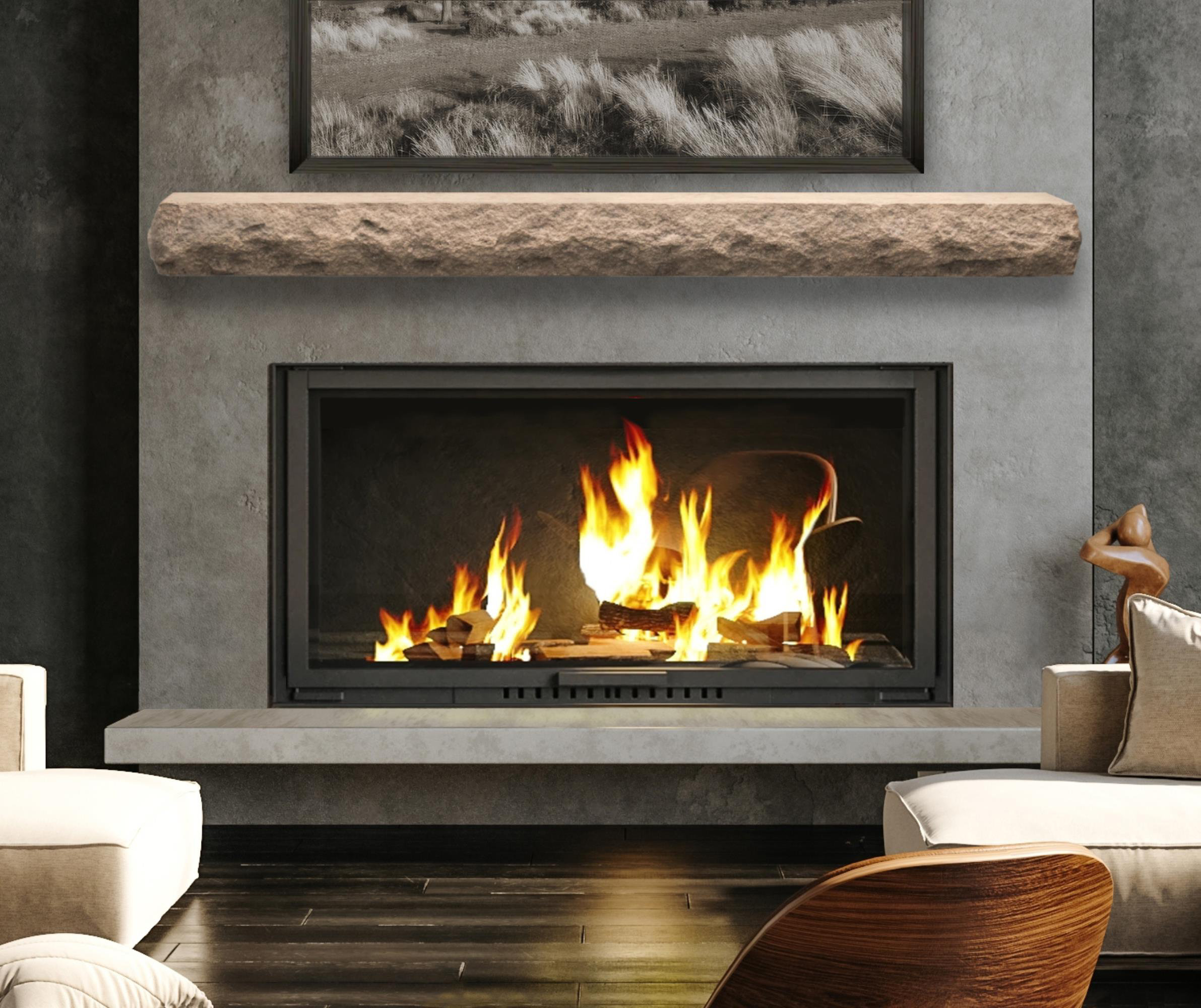 Pearl Mantels Natural Cut Stone Edge Non-Combustible Mantel Shelf | Wayfair