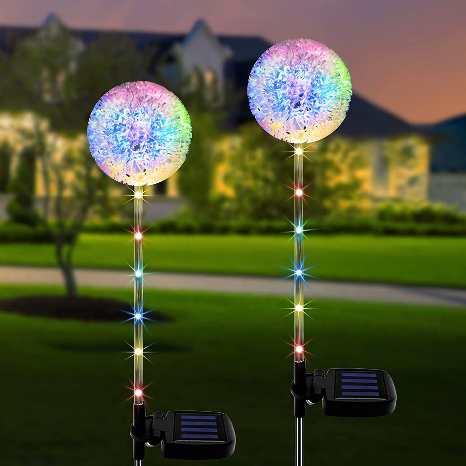 KOOPER Solar Garden Lights Outdoor, Kooper 4pack Solar Garden Dandelion ...