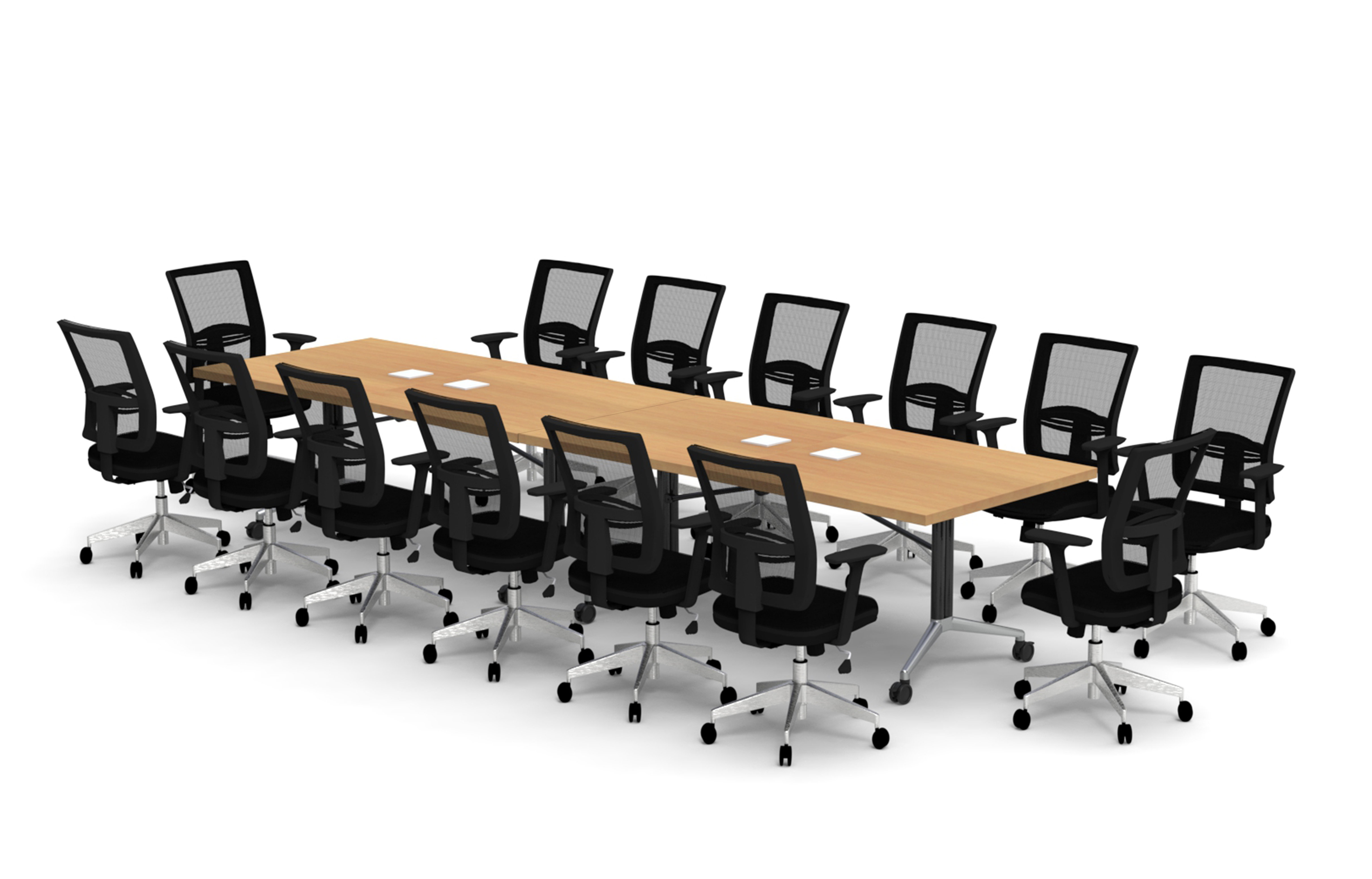 Team Tables 14 Person Fold Up Training Table and Chair Set with Casters ...