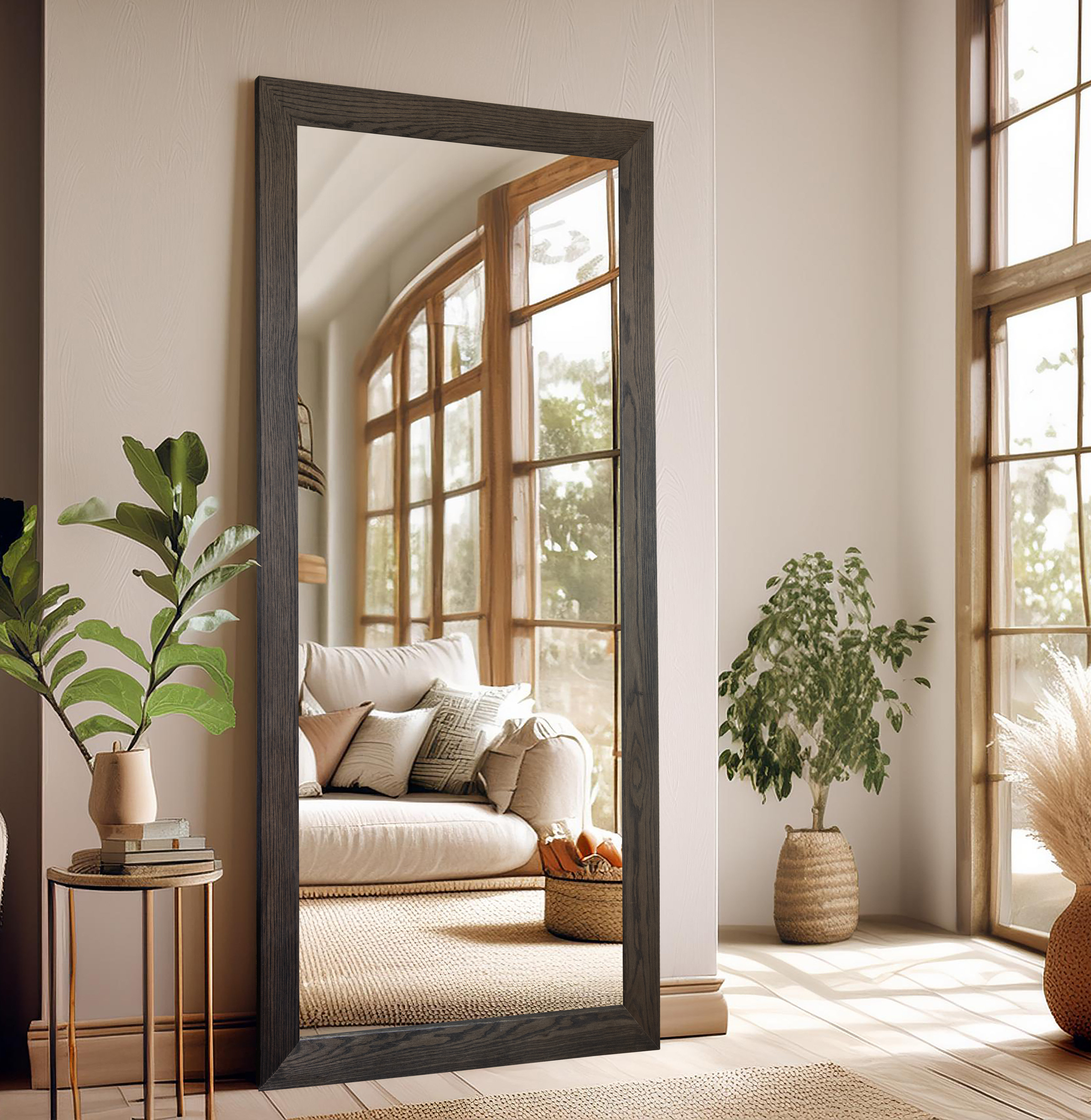 Union Rustic Ozark Hardwood Floor Mirror Oak & Reviews | Wayfair