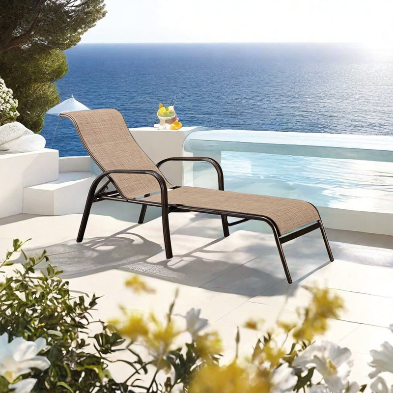 Elegant Home Furnishings.s Cast Aluminum Outdoor Chaise Lounge Outdoor ...