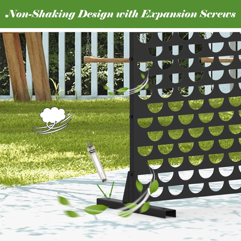 Domi Louvered Metal Privacy Screen | Wayfair