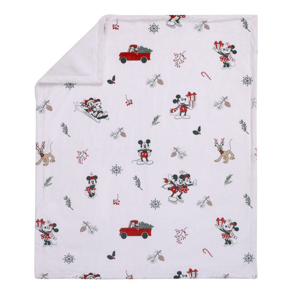 Disney White/Green/Red 100% Polyester Baby Blanket | Wayfair