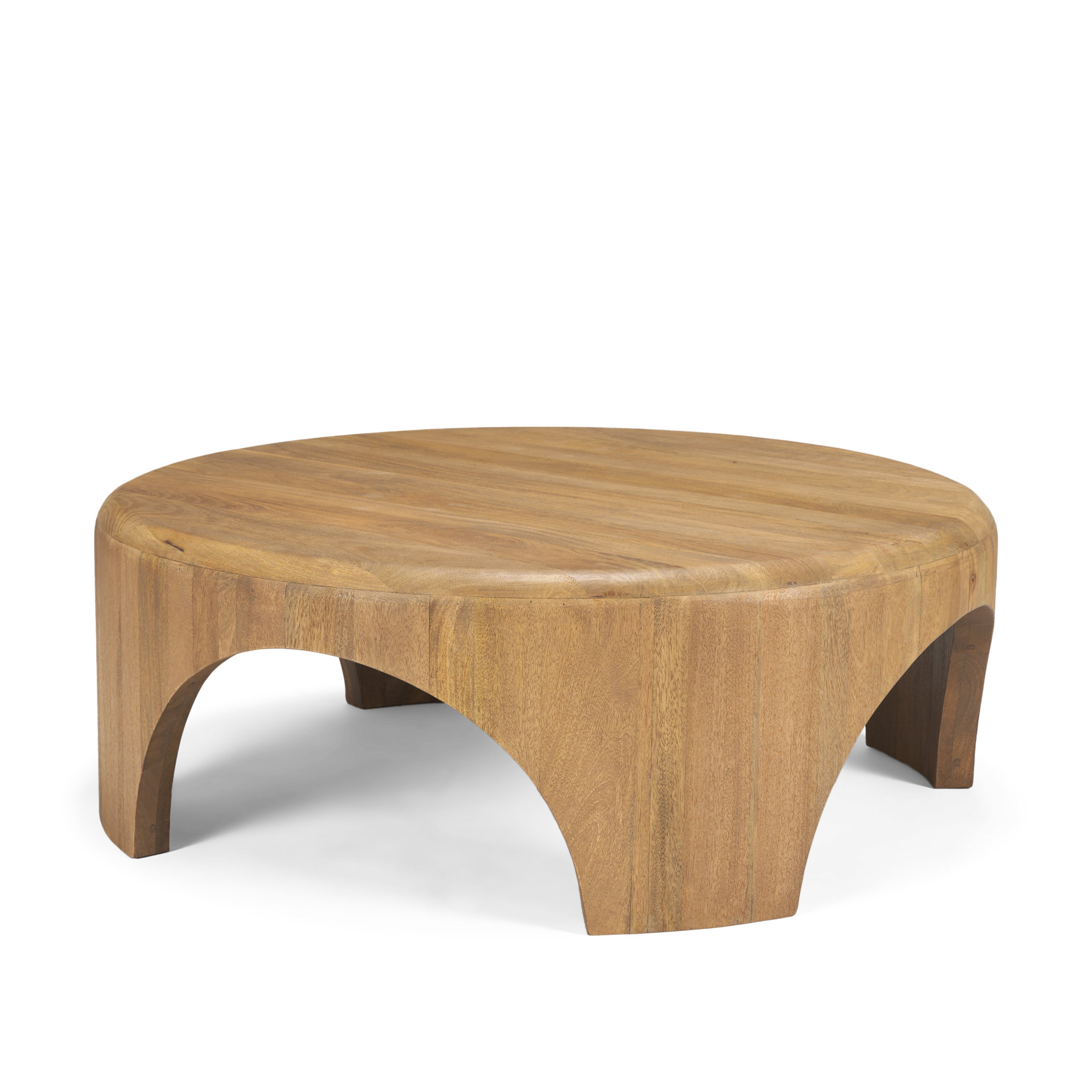 Wrought Studio™ Larita Round W/Arched Legs Coffee Table | Wayfair
