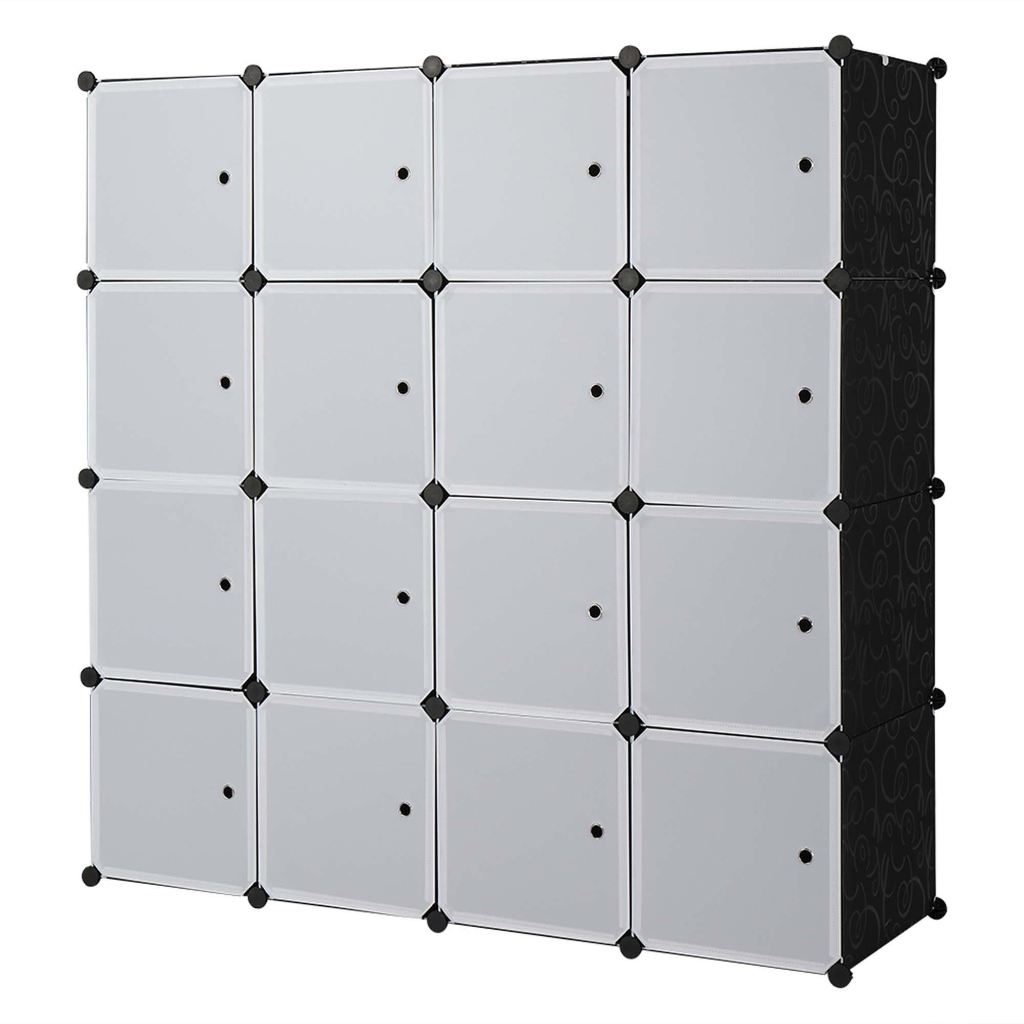Rebrilliant 4-Layer 16 Cube Organizer Stackable Plastic Cube Storage ...