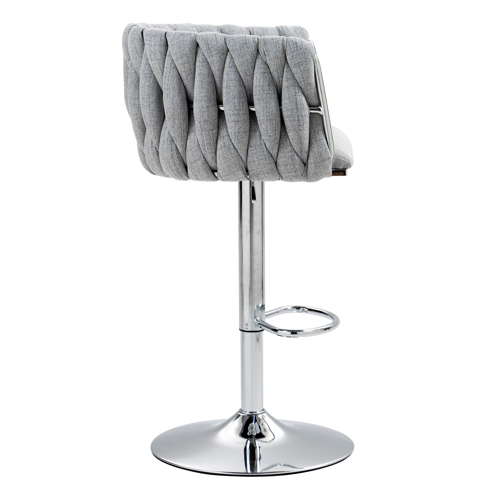 Ivy Bronx Stylish Adjustable Swivel Bar Stools Set Of 2, Ideal For ...