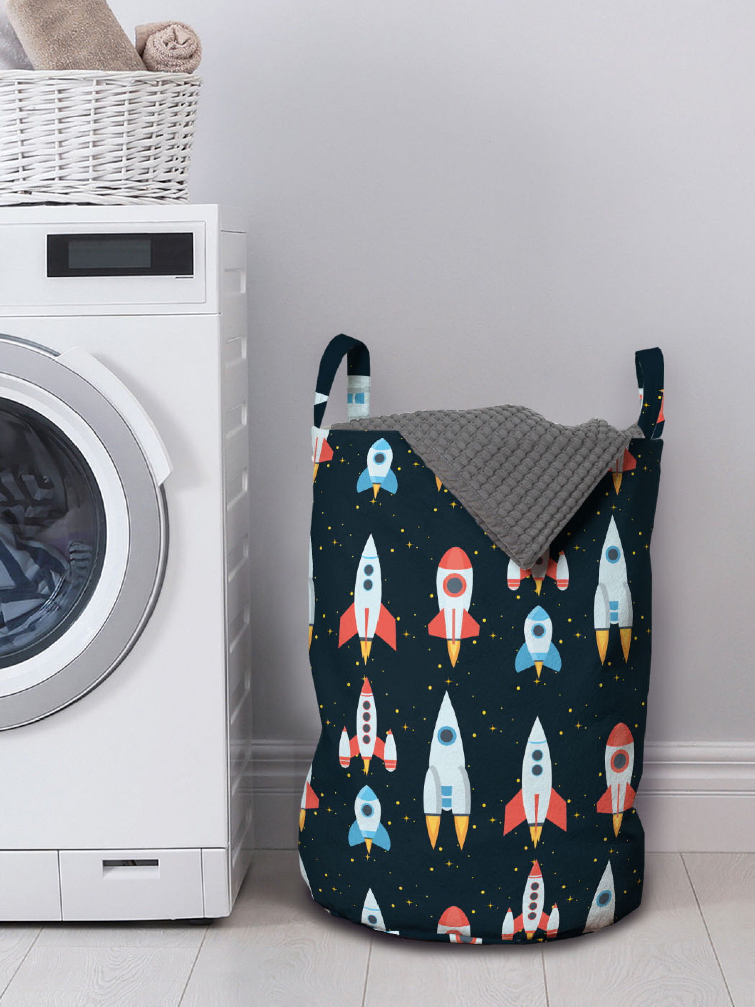 Bless international Space Laundry Bag, Cartoon Illustration Of Space ...