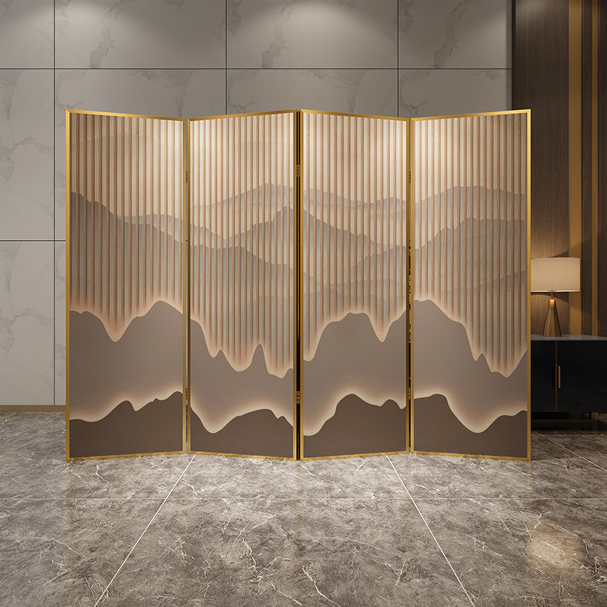 Everly Quinn Luxurious Landscape Folding Screen - Wayfair Canada