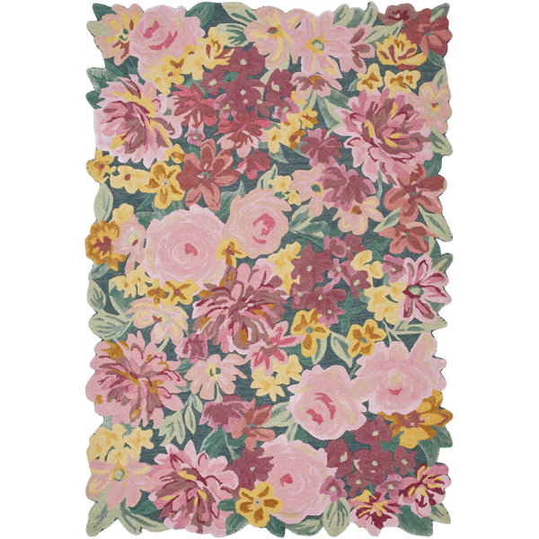 House of Hampton® Jaquasia Handmade Hand Tufted Pink Rug | Wayfair