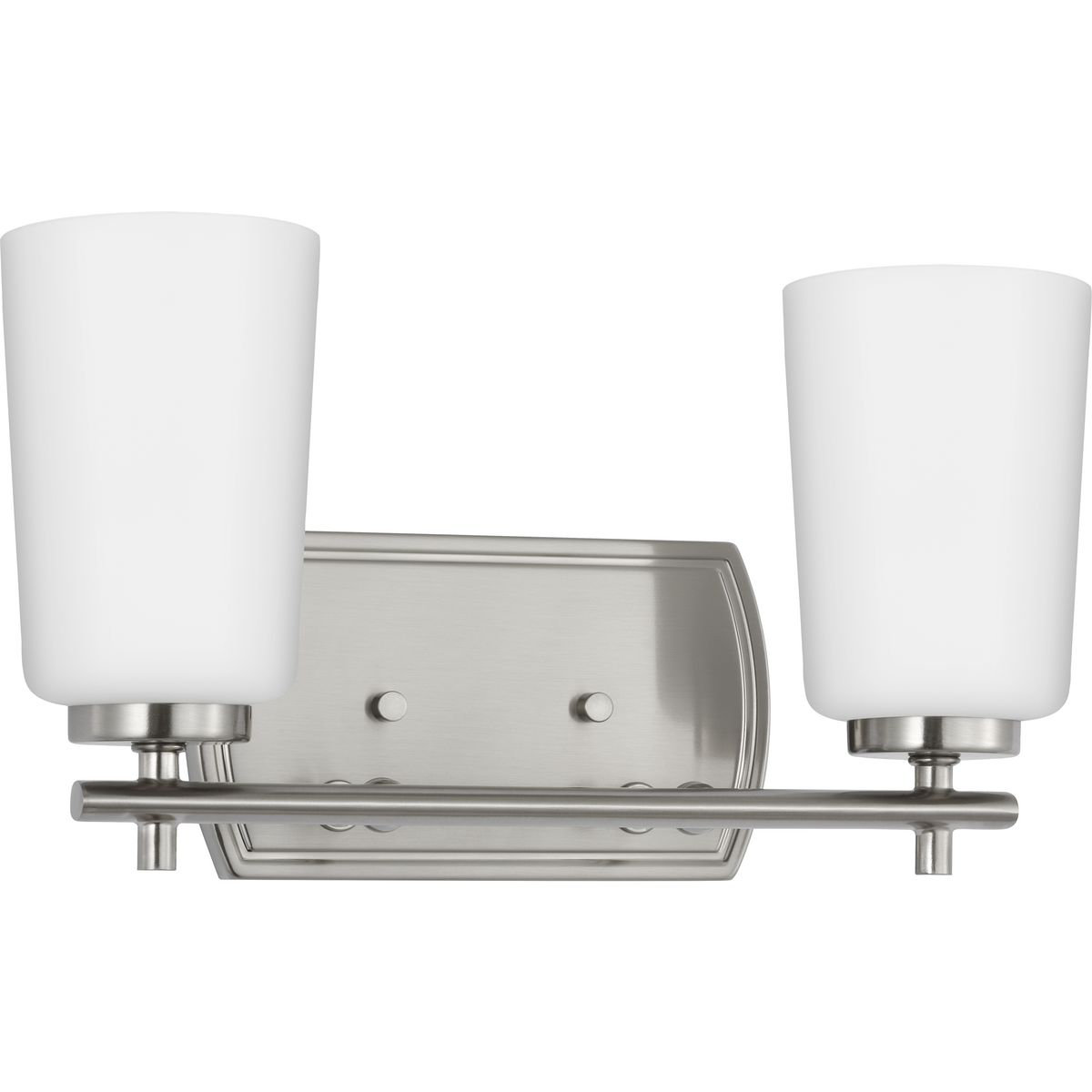 Ebern Designs Adley Collection Two-Light Matte Black Etched Opal Glass ...
