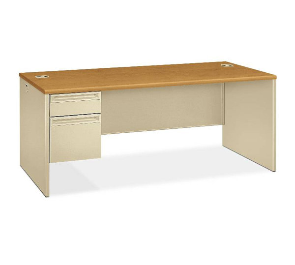 HON 38000 Series Left Single Computer Desk with Lock | Wayfair