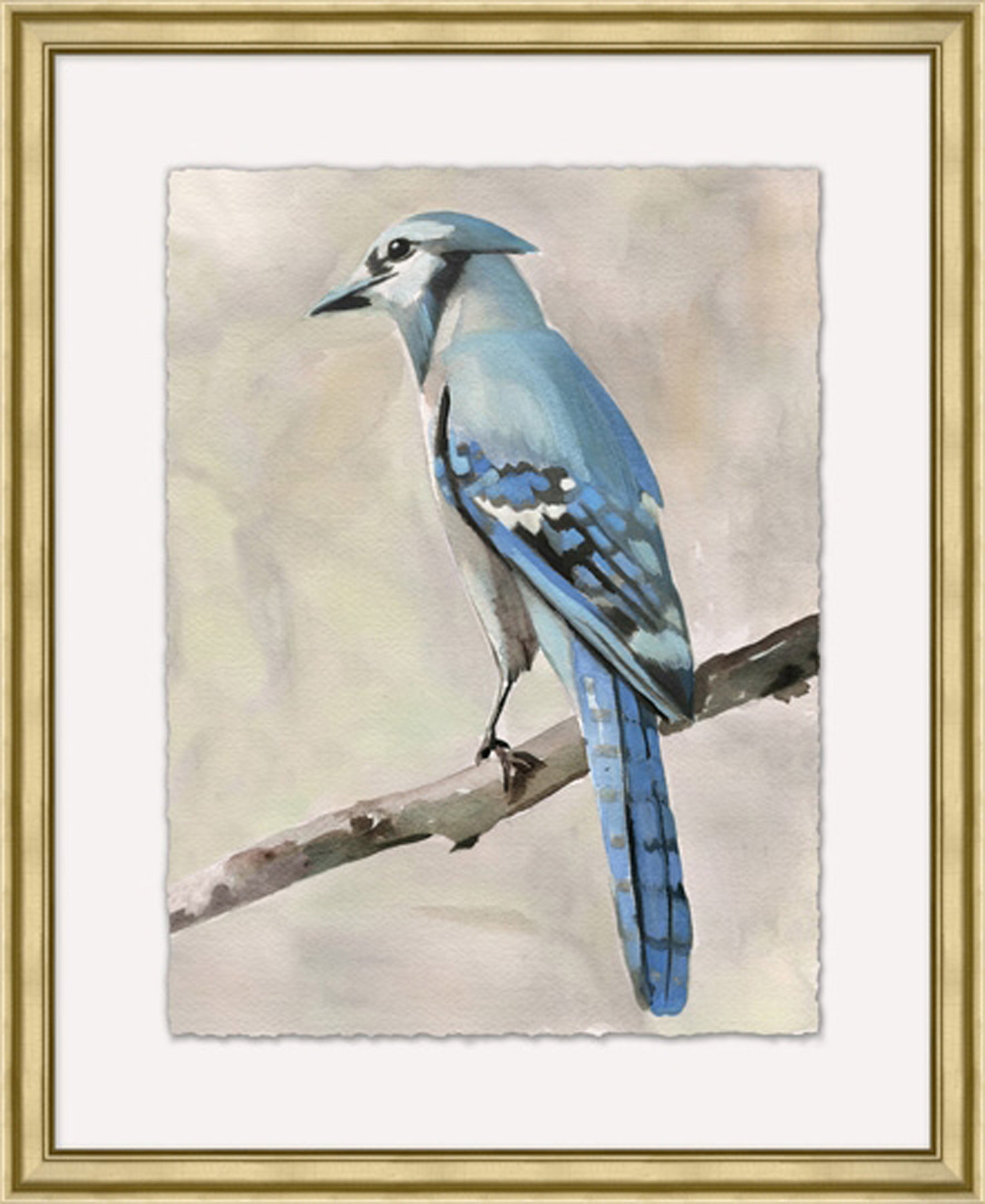 Wendover Art Group Blue Jay 2 - Picture Frame Painting on Paper | Wayfair