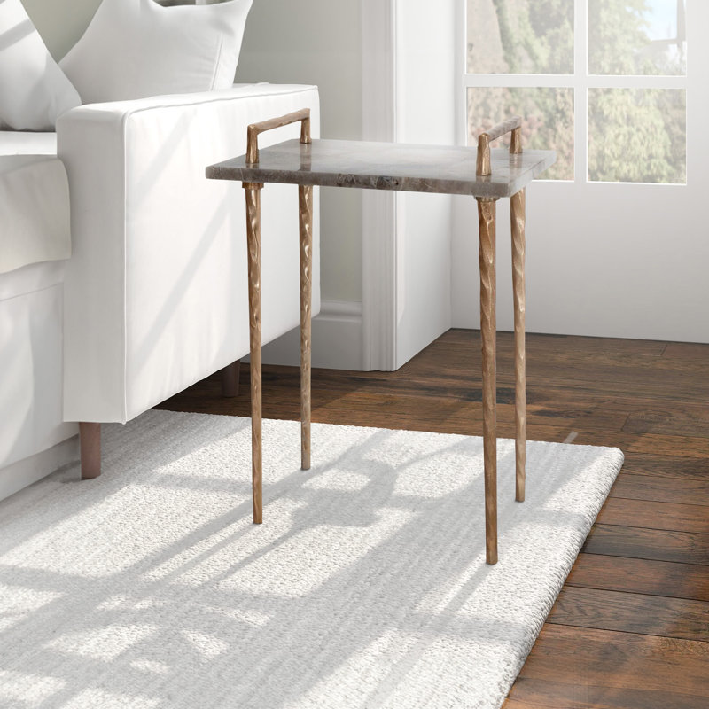 Everly Quinn Stone End Table | Wayfair