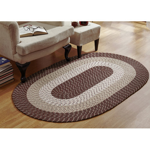 August Grove® McClure Geometric Indoor Outdoor Oval Area Rug - Braided ...