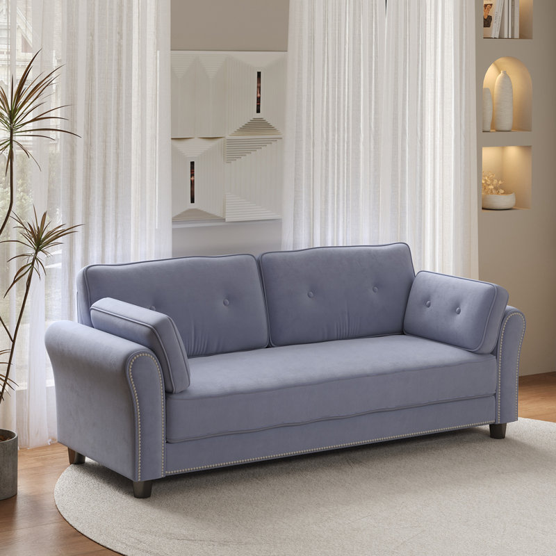 Red Barrel Studio® Elarna 79'' Velvet Sofa & Reviews | Wayfair