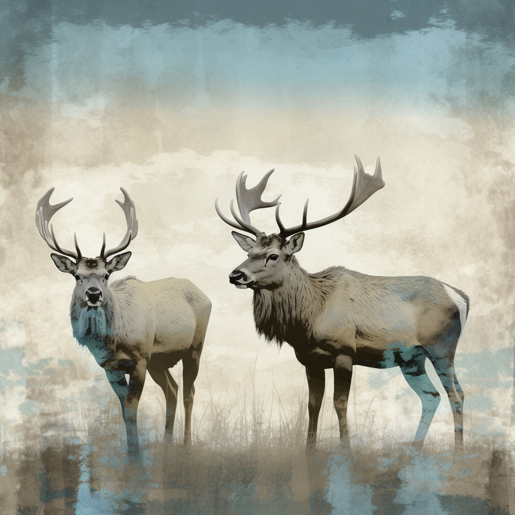 VisionDecor Elk Bedding Animals Duvet Cover Beige - Wayfair Canada