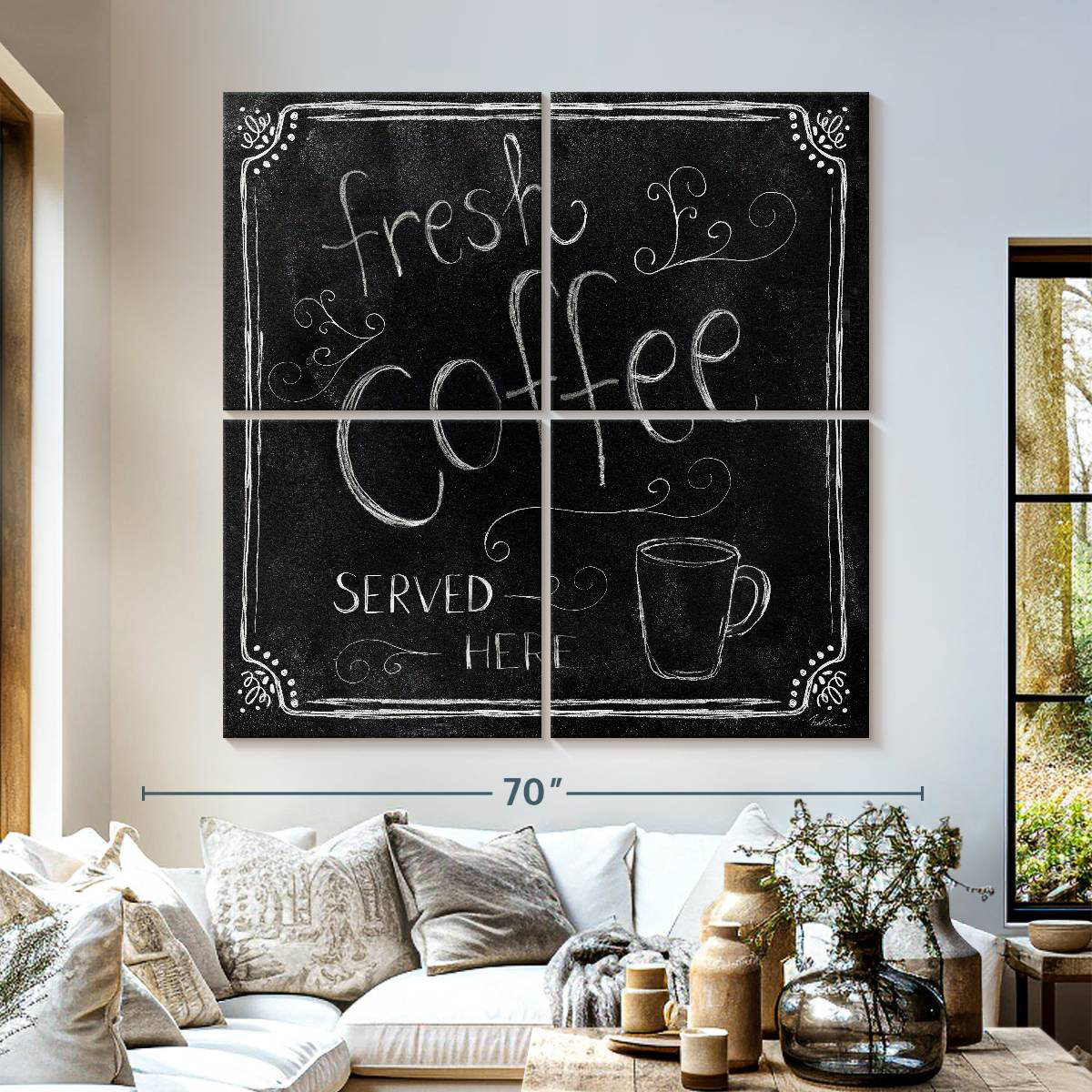 Trinx Kema Fresh Coffee Served Here Wall Sign | Wayfair