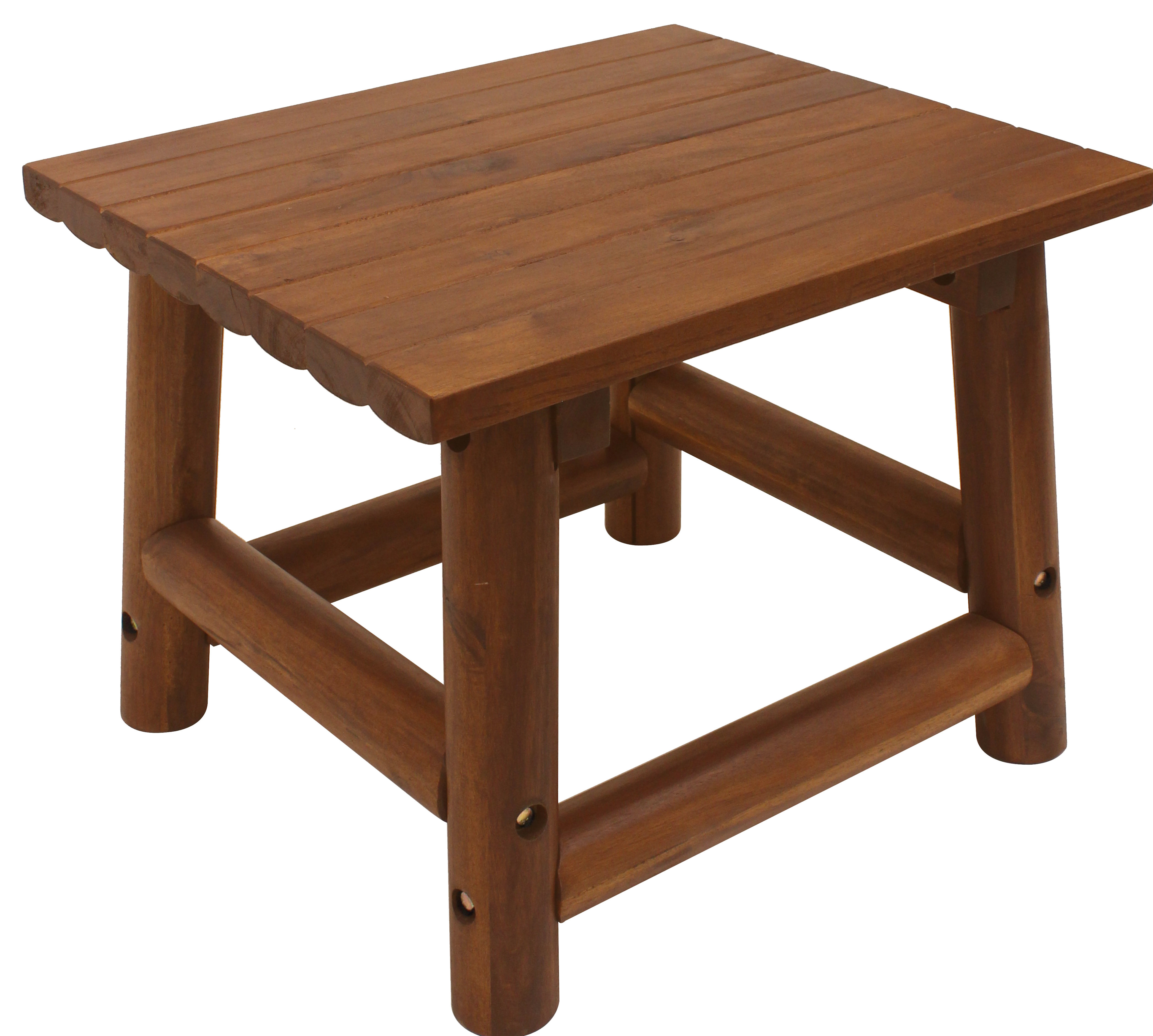 Foundry Select Amber Log Wooden Side Table | Wayfair