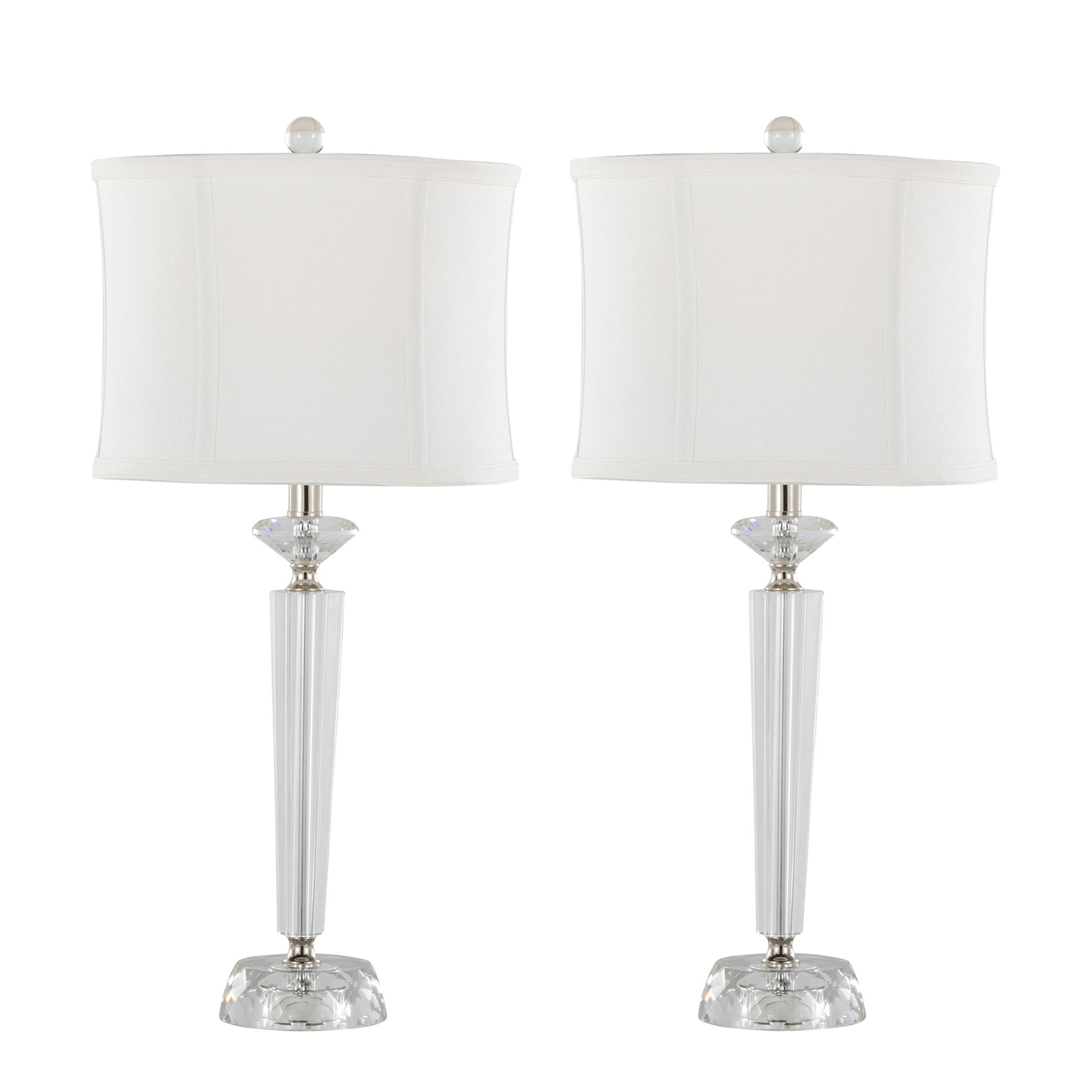 Hokku Designs Diamond Torch 25.75" Contemporary Crystal Table Lamp in ...