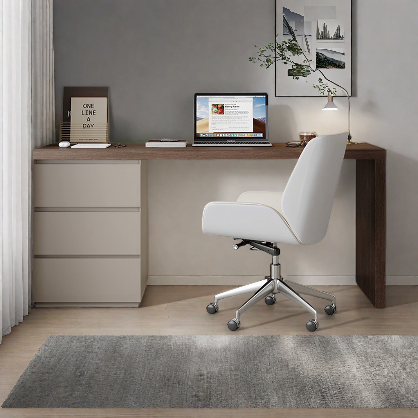 Latitude Run® Multilayer Solid Wood Desk Office Sets | Wayfair