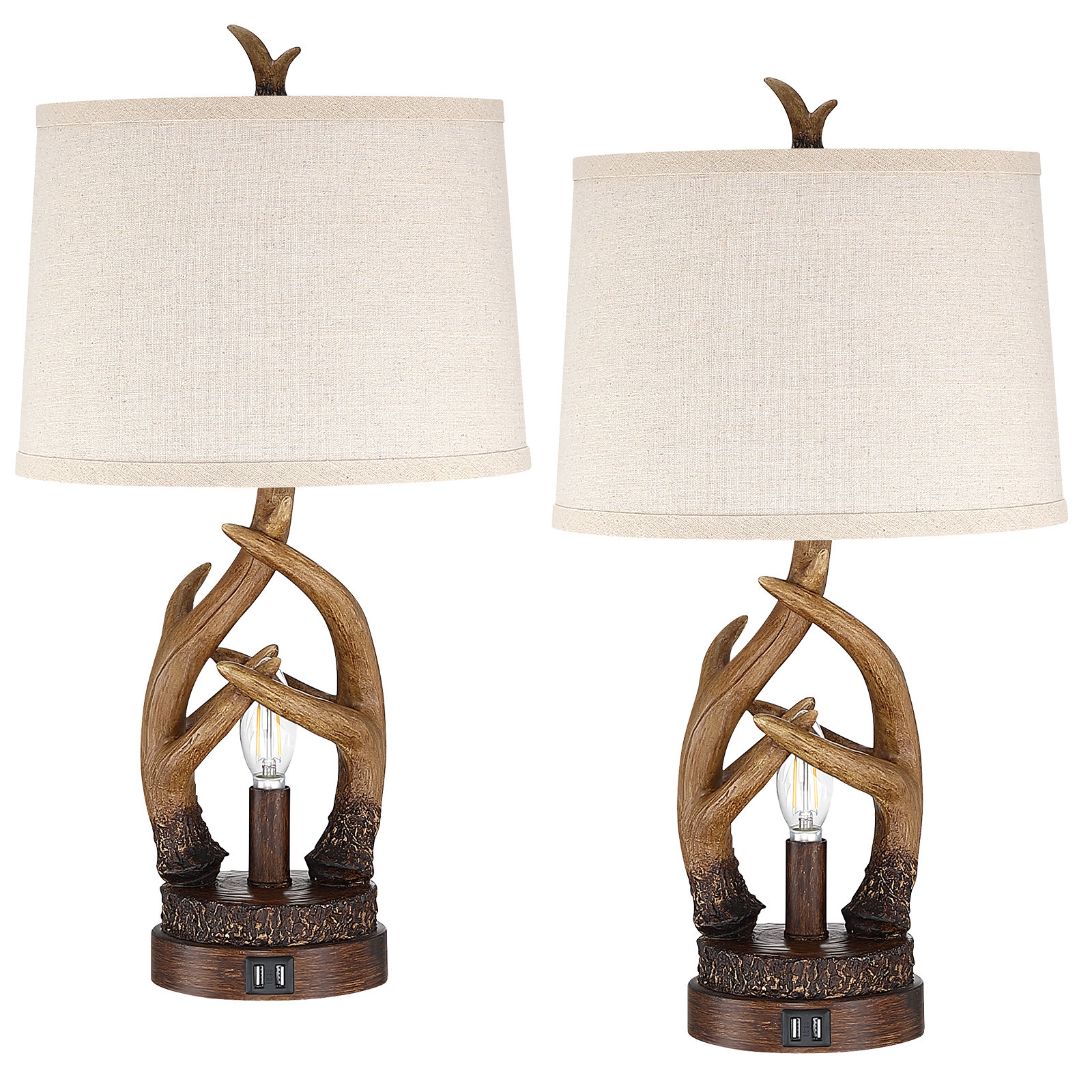 Loon Peak® Ezzard Rustic Antler Table Lamps & Reviews | Wayfair