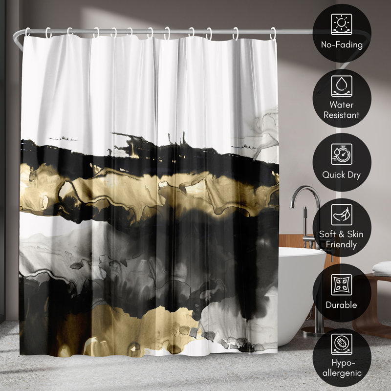 The Twillery Co.® Abstract Shower Curtain Drizzle by PI Creative Art ...