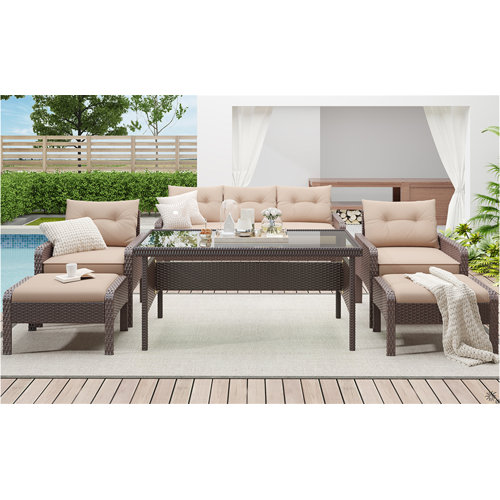 Red Barrel Studio® 5 - Person Rectangular Outdoor Dining Set & Reviews ...