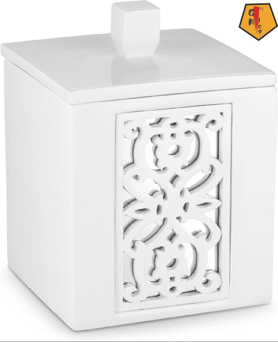 Dwellza Mirror Janette White Cotton Swab Holder With Lid & Reviews - Wayfair Canada