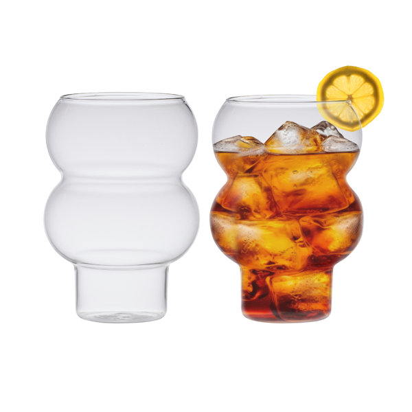 Mercury Row Ceres 535ml Borosilicate Glass Drinking Glass Set | Wayfair ...