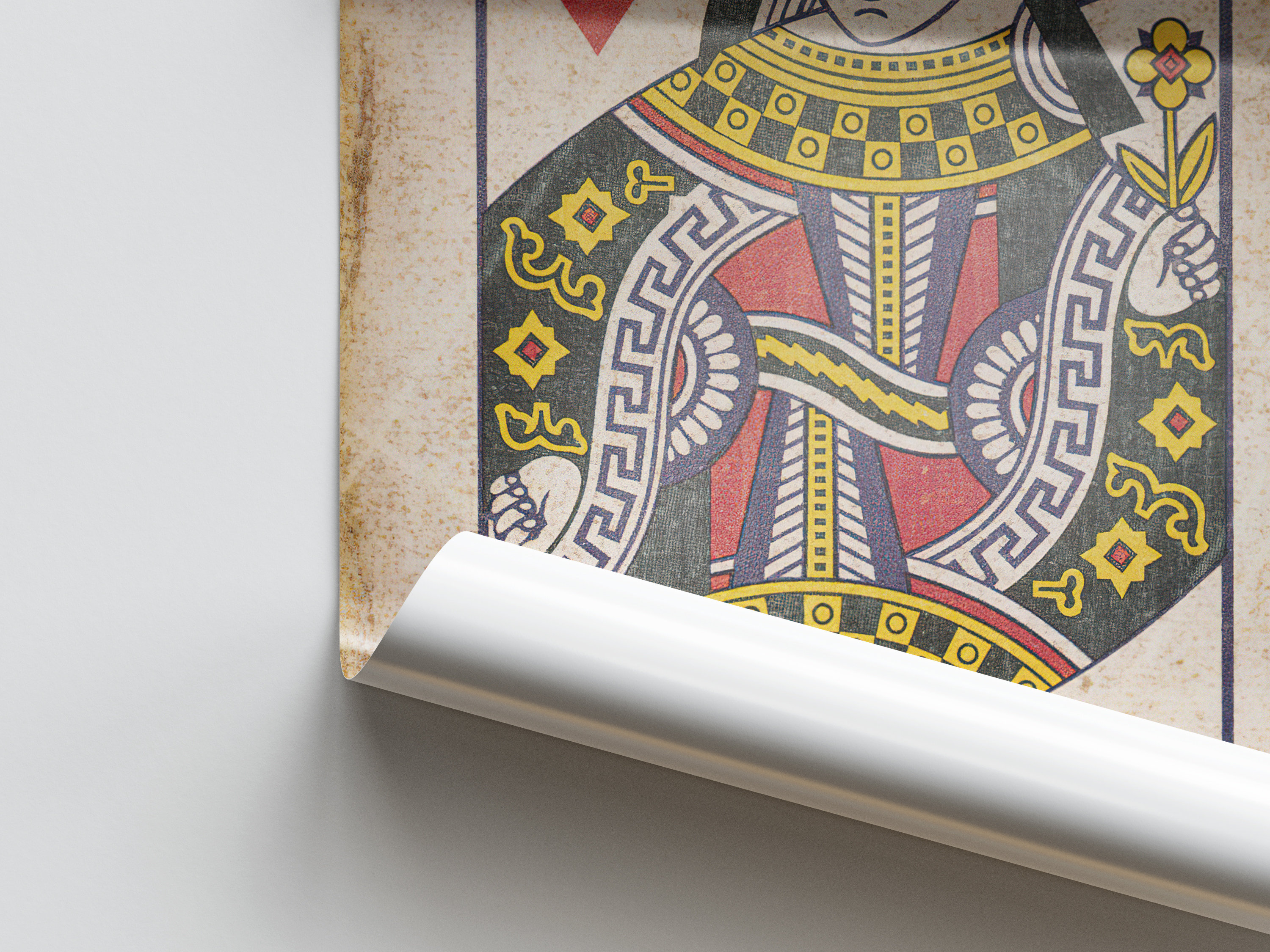 World Menagerie Modern Art, Abstract Wall Decor, Playing Card Canvas ...