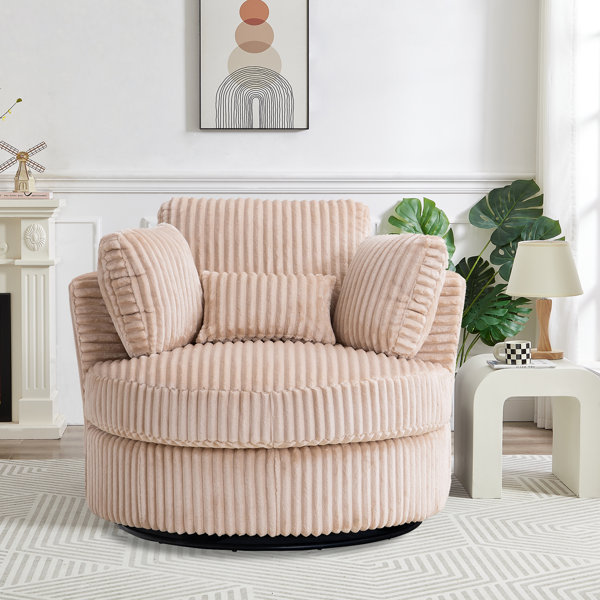 Mercer41 41-inch, 360-degree Rotating Deep-seated Sofa Chair, Modern ...