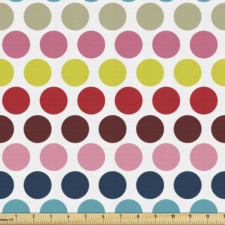 East Urban Home Chaquetta Colourful Rounds on a Plain Background Multi ...