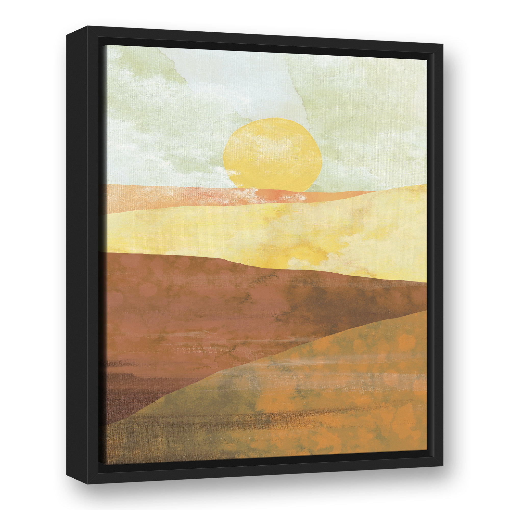 Millwood Pines Sunshine Hills - Floater Frame Print on Canvas | Wayfair
