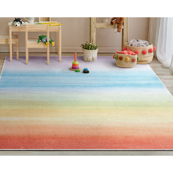 Well Woven Kids Rugs Sunrise Ombre Modern Multi Color Area Rug ...