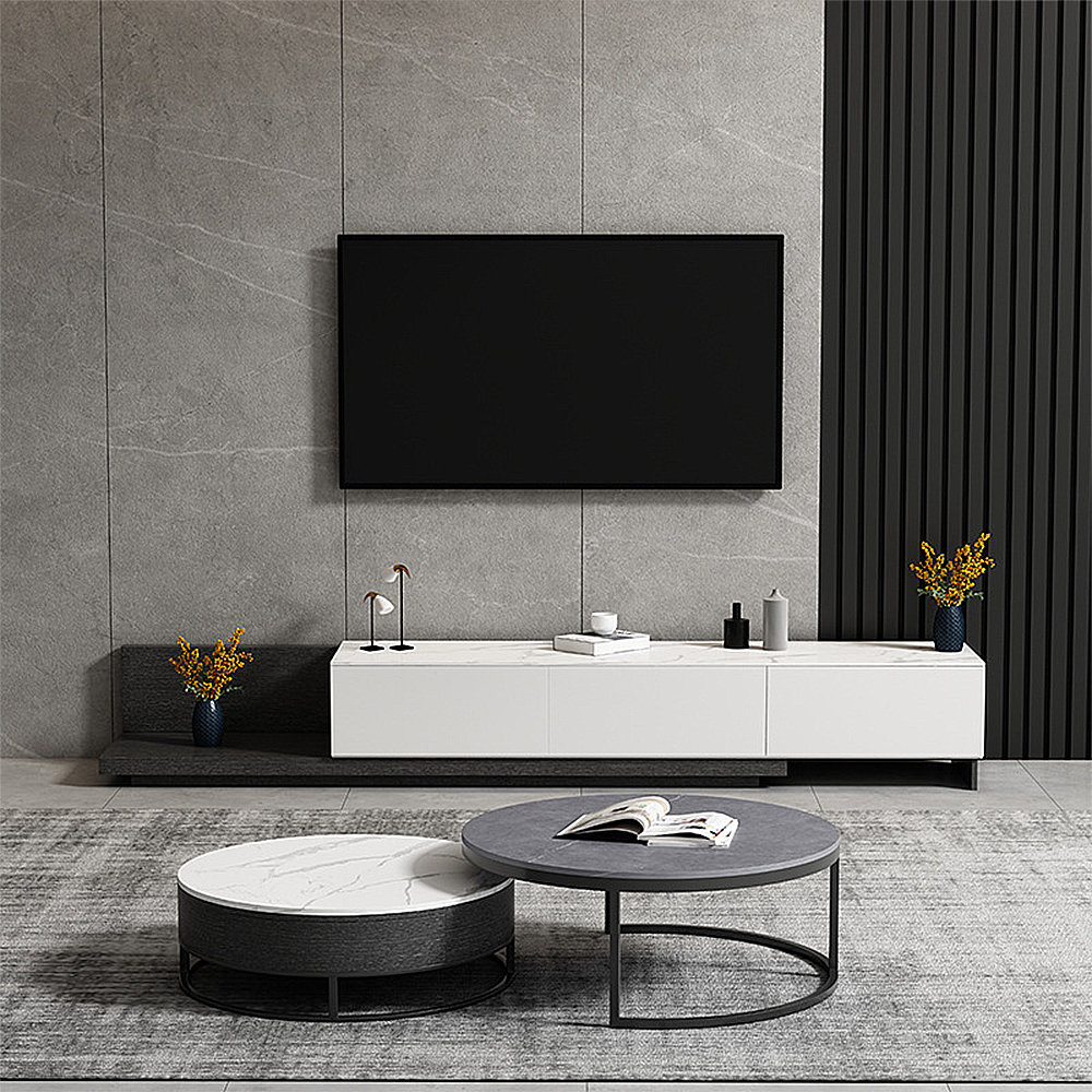 Bkoksety Simple rock slab telescopic TV stand coffee table | Wayfair