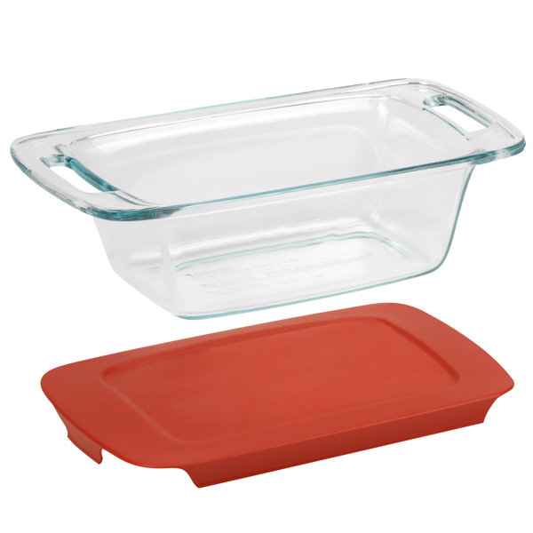Pyrex Easy Grab 1.5 Qt. Loaf Dish with Plastic Cover & Reviews | Wayfair