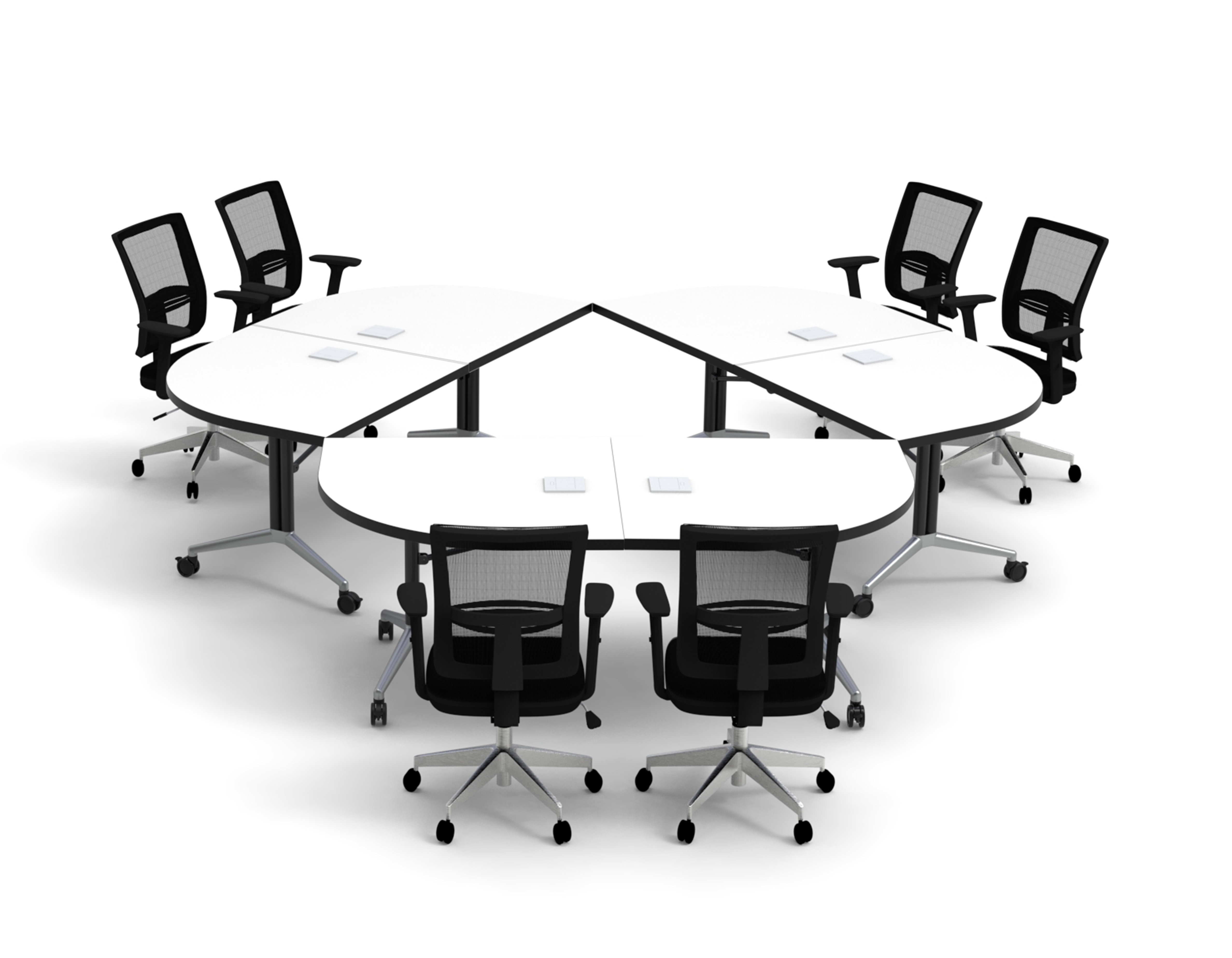 Team Tables 6-Person Conference Tables Meeting Seminar Extra Large Fold ...