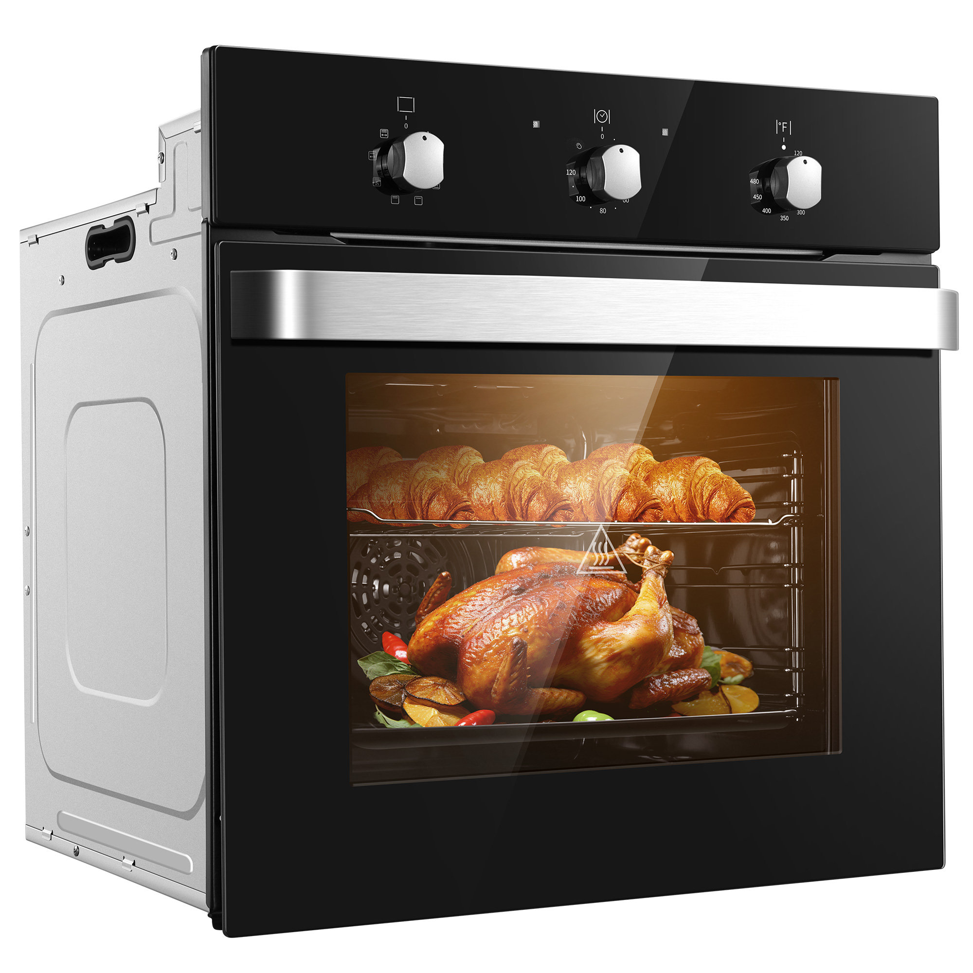 Zomagas Wall Ovens 24 Inch, Built-In Single Wall Ovens, Electric ...