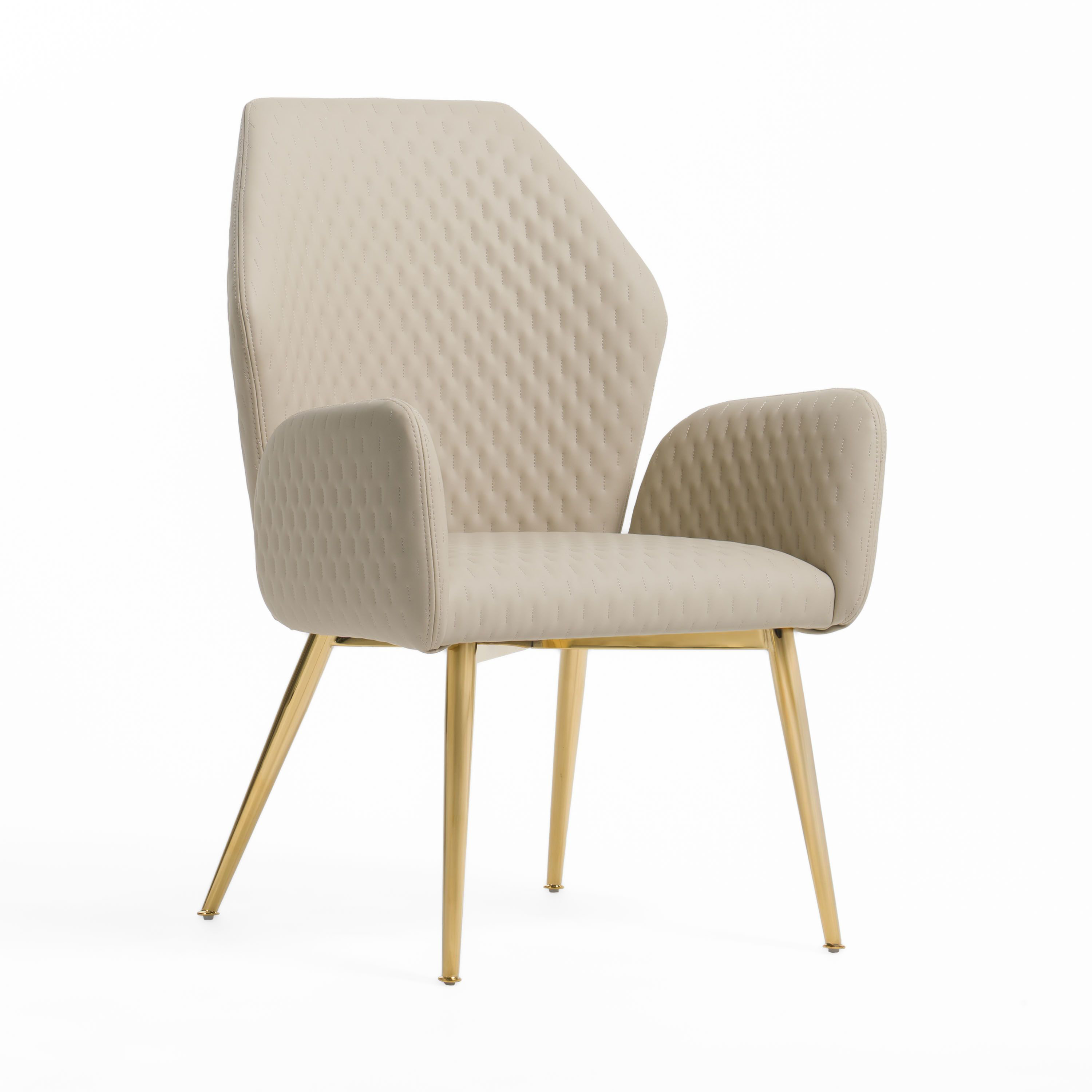 Everly Quinn Merida Beige Arm Chair | Wayfair