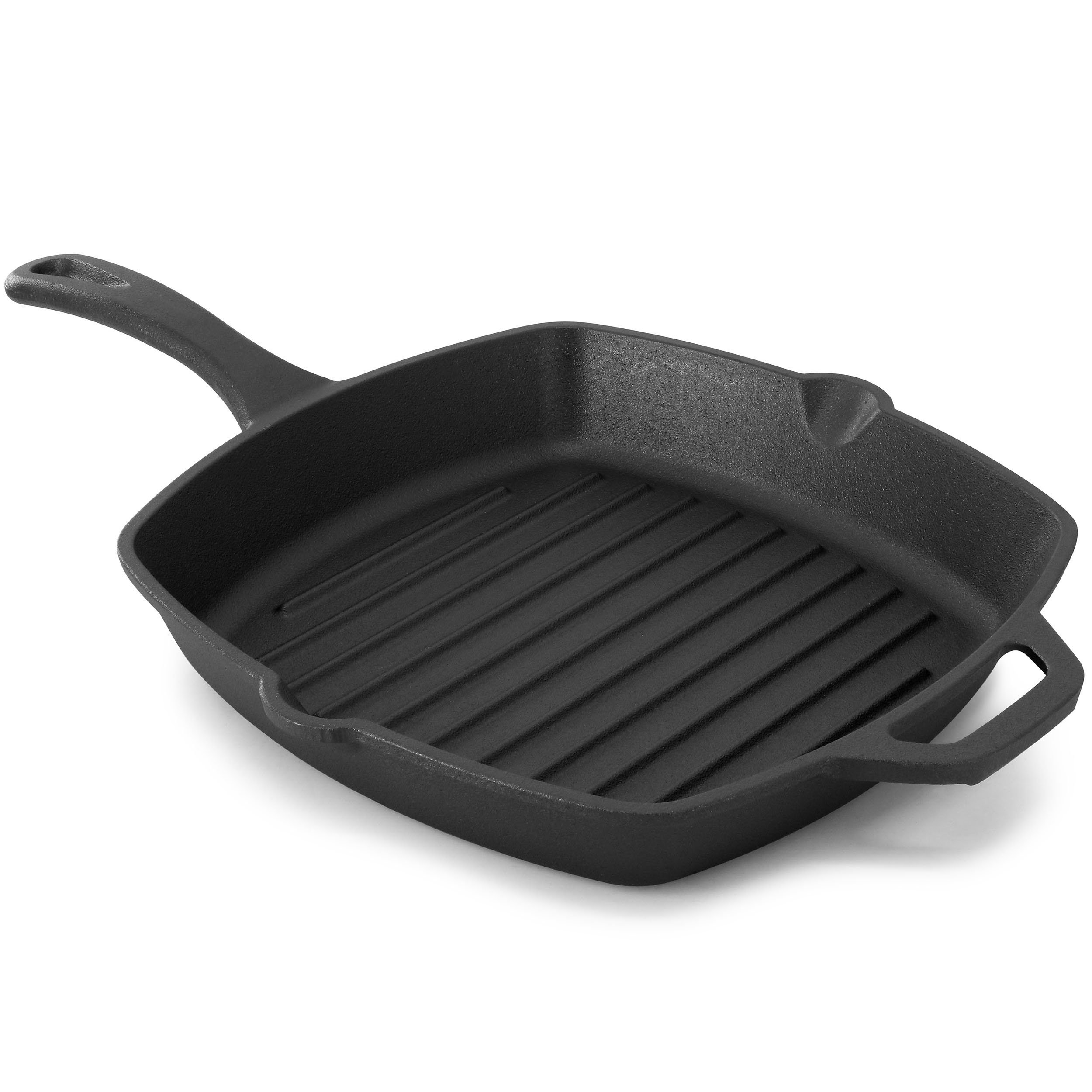 MegaChef 11'' Cast Iron Grill Pan / Griddle Set | Wayfair