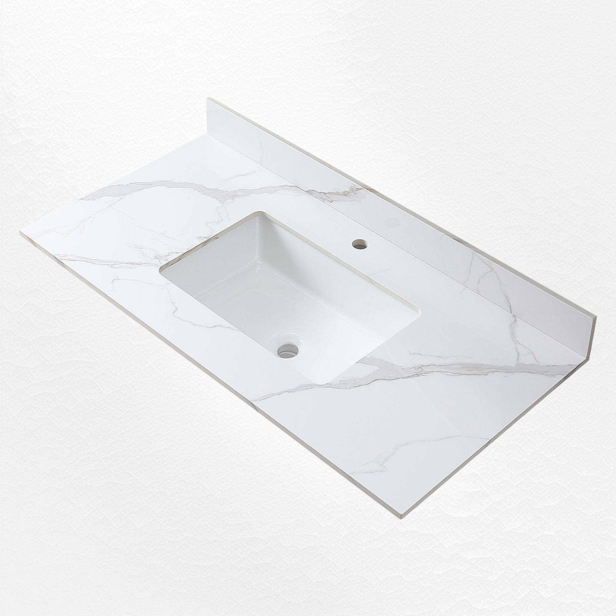 Modern Luxe Furniture 43'' Composite Single Bathroom Vanity Top with ...