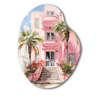 Design Art Pink Miami Artful Facades II - Miami Pear Shape Irregular ...