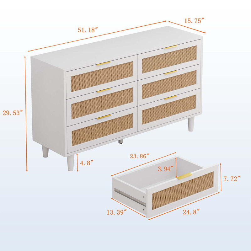 Bay Isle Home™ 6-Drawers Storage Cabinet | Wayfair
