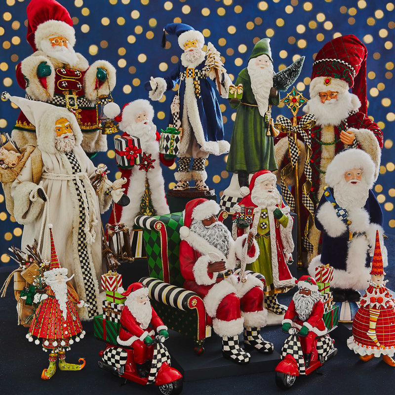 MacKenzie-Childs Patience Brewster Dash Away Dashing Santa Figure ...
