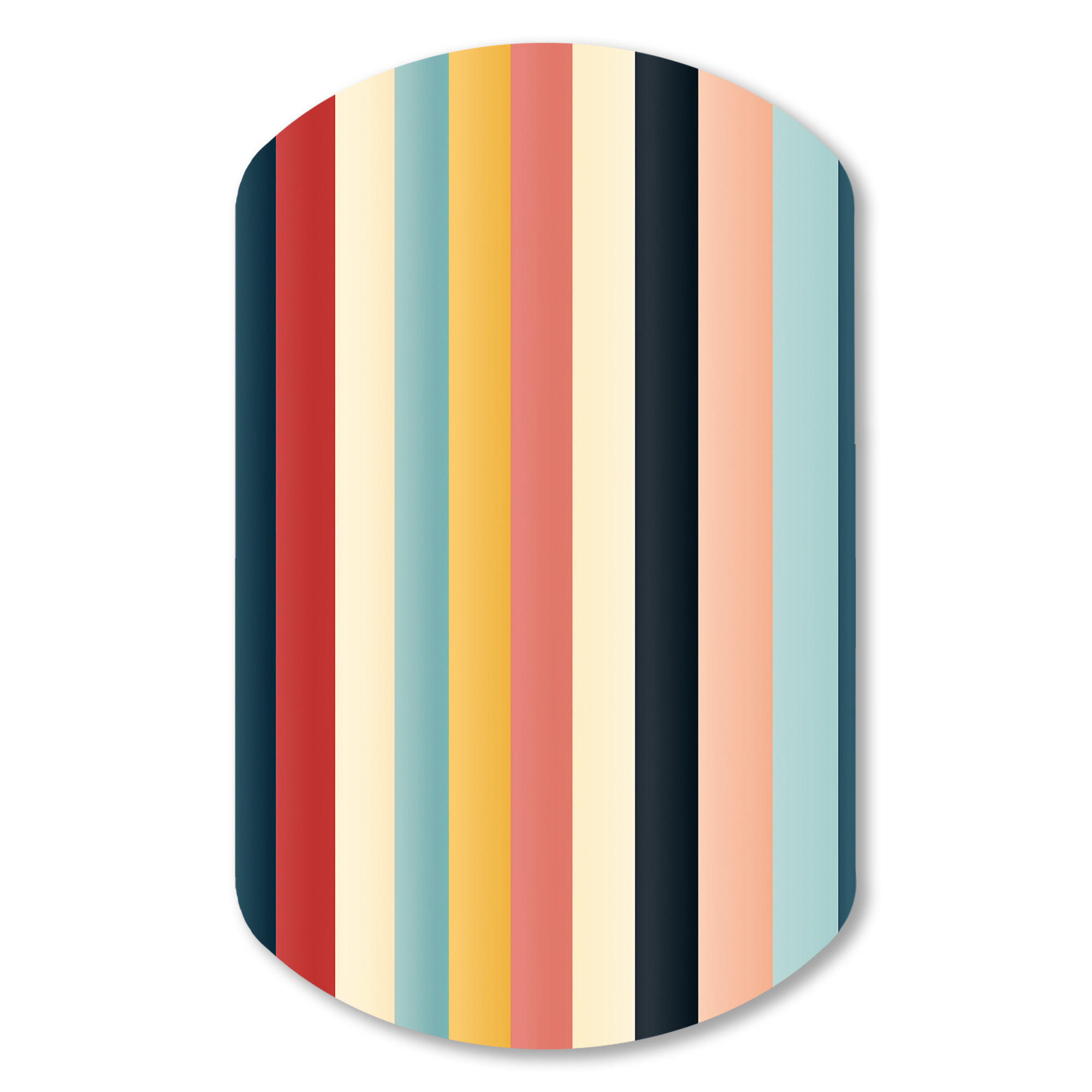 Design Art Colorful Nostalgia Striped Pattern - Cylinder striped Metal ...