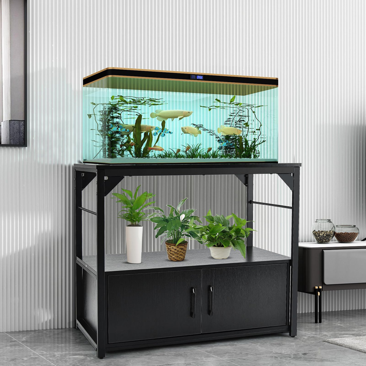 Tucker Murphy Pet™ 40 Gallon Fish Tank Stand Metal Frame Aquarium Stand ...