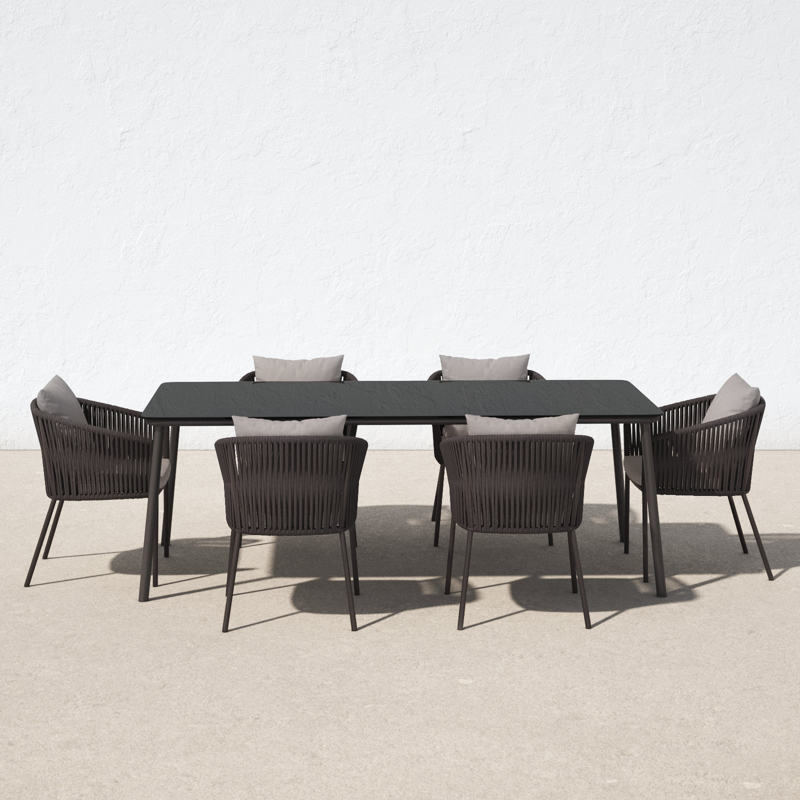 AllModern Margie Rectangular 6 - Person 62.99'' Long Aluminum Dining ...